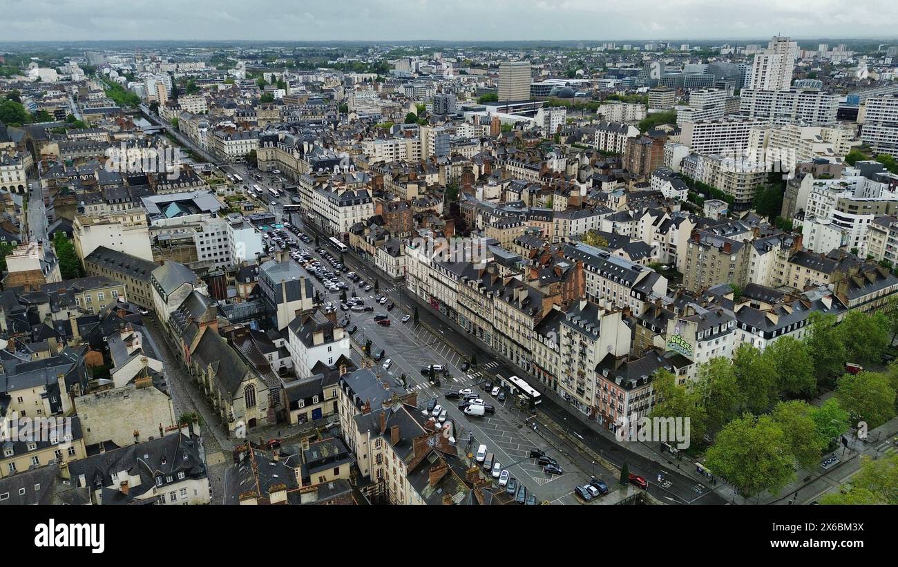 drone photo Rennes France Europe Stock Photo - Alamy