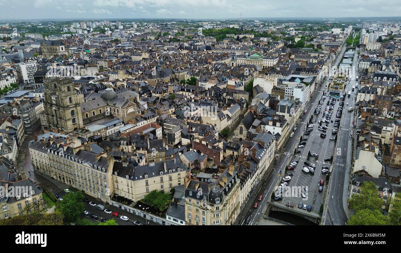 drone photo Rennes France Europe Stock Photo - Alamy