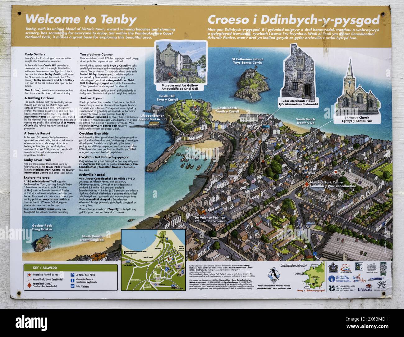 Welcome to tenby sign hi-res stock photography and images - Alamy