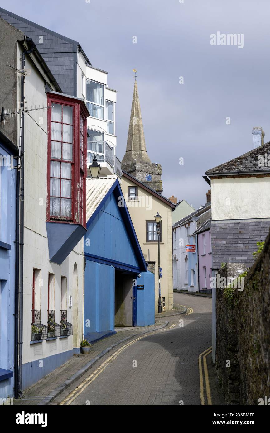Street scene in the small town of Tenby, Wales, UK Stock Photo - Alamy