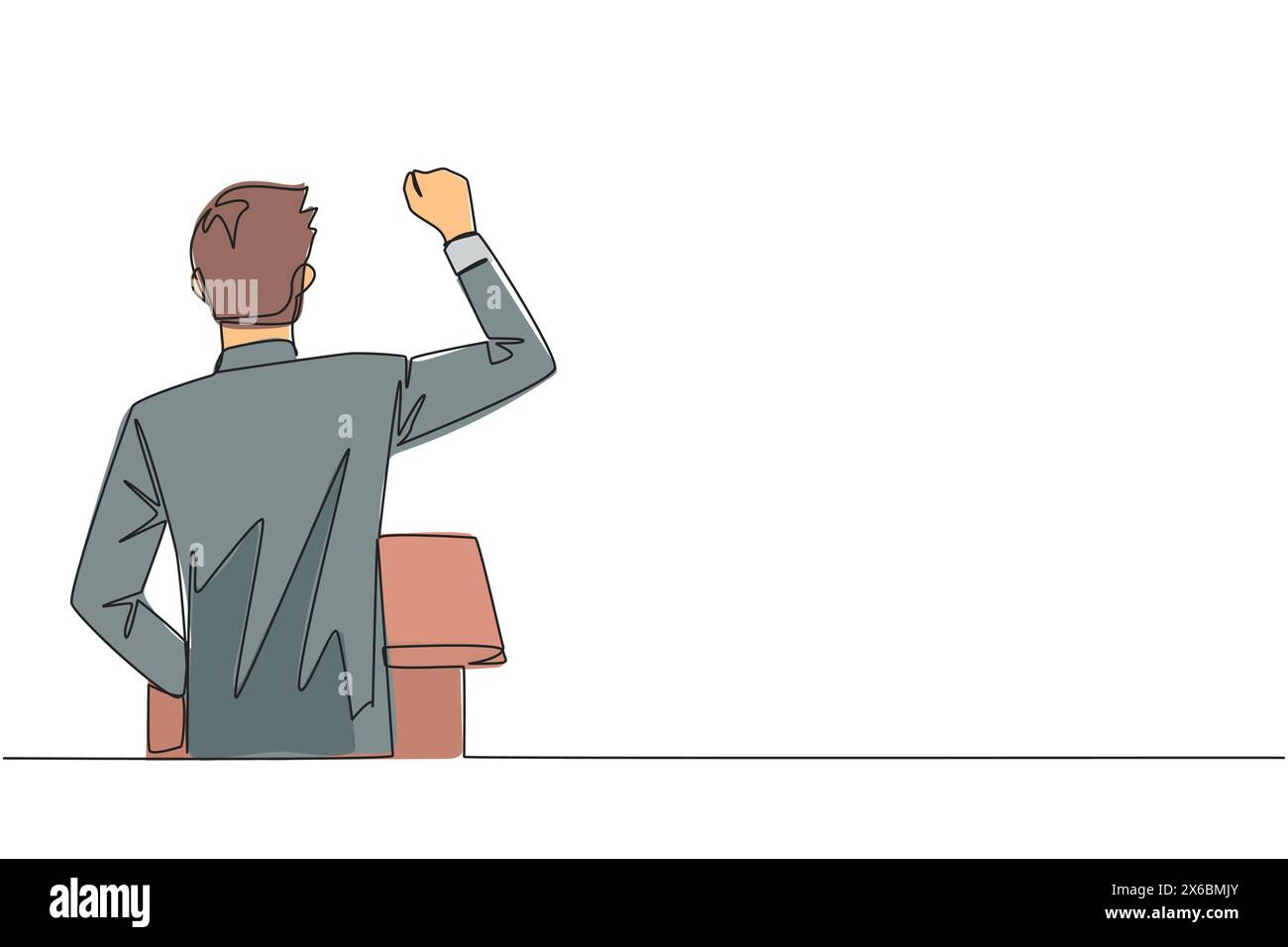 Man gesture podium lecture Stock Vector Images - Alamy