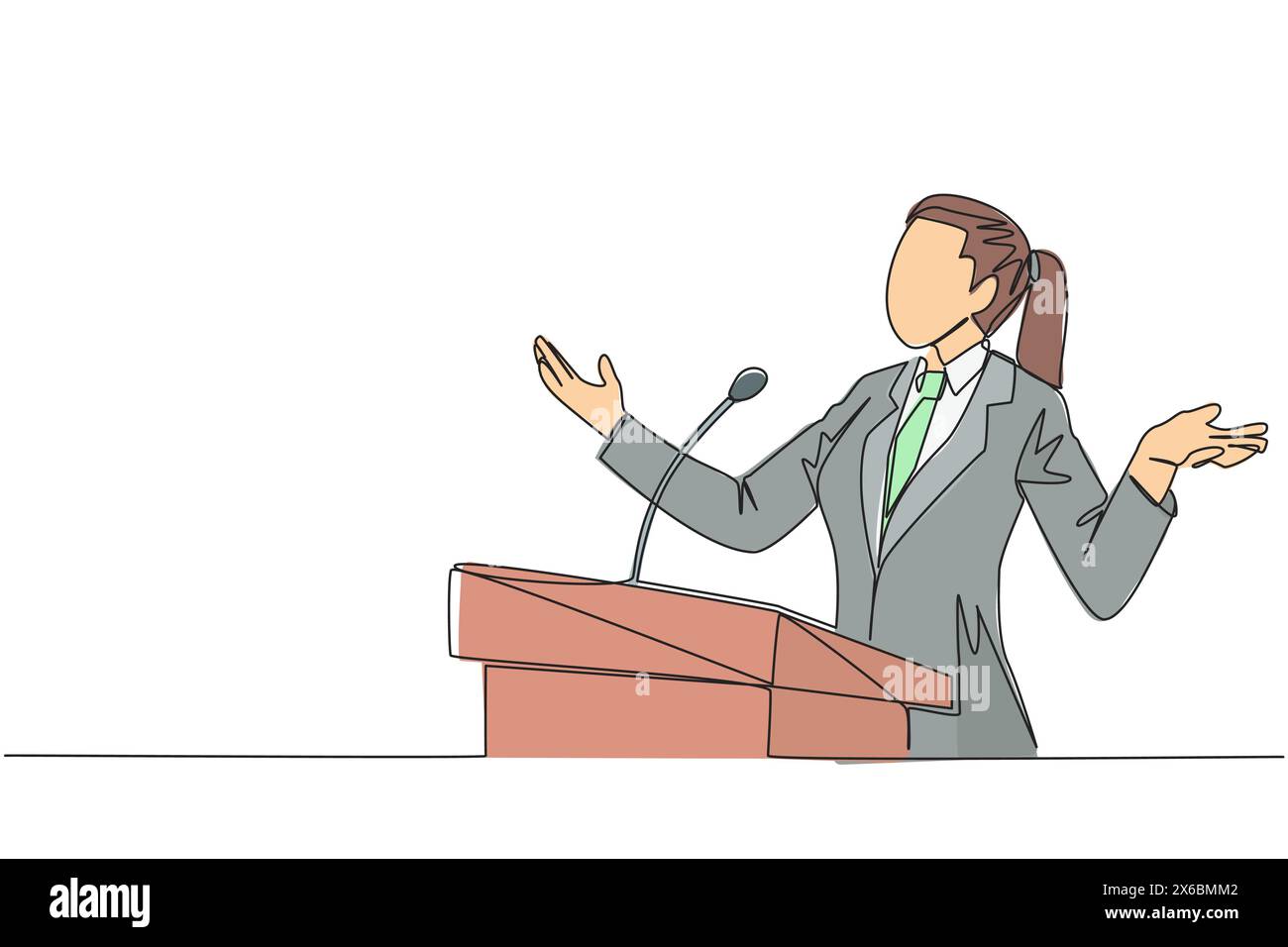 Girl speaking podium Cut Out Stock Images & Pictures - Alamy