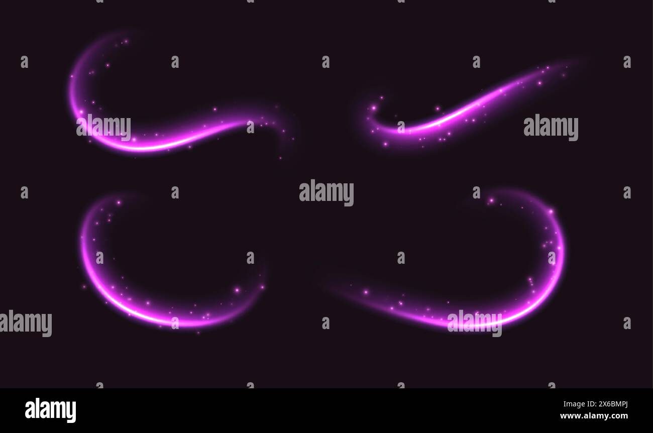 Pink speed lines, light in motion, glowing light trails. Bright motion ...