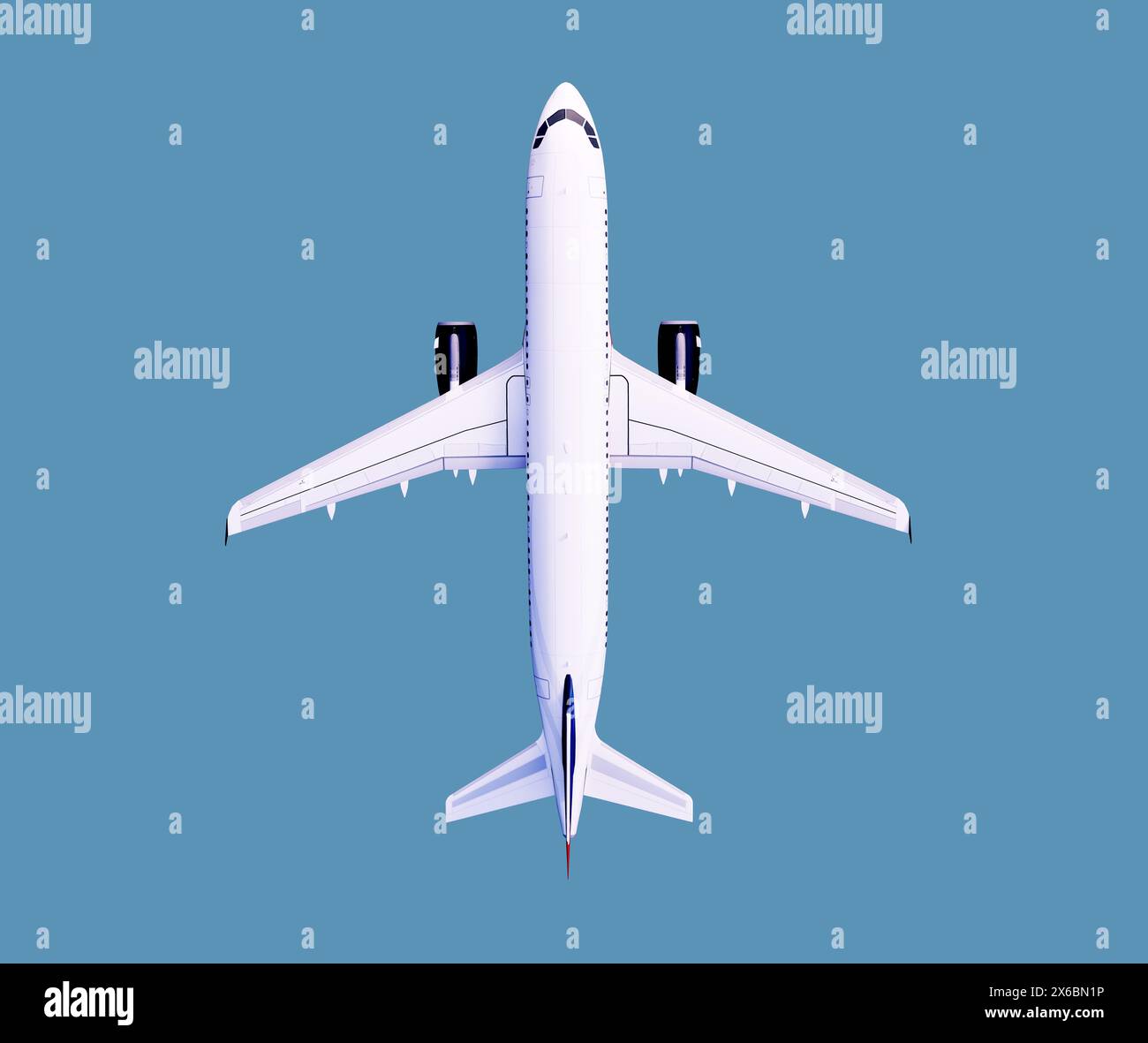 Airplane flying plane aircraft 3D visualization Stock Photo - Alamy