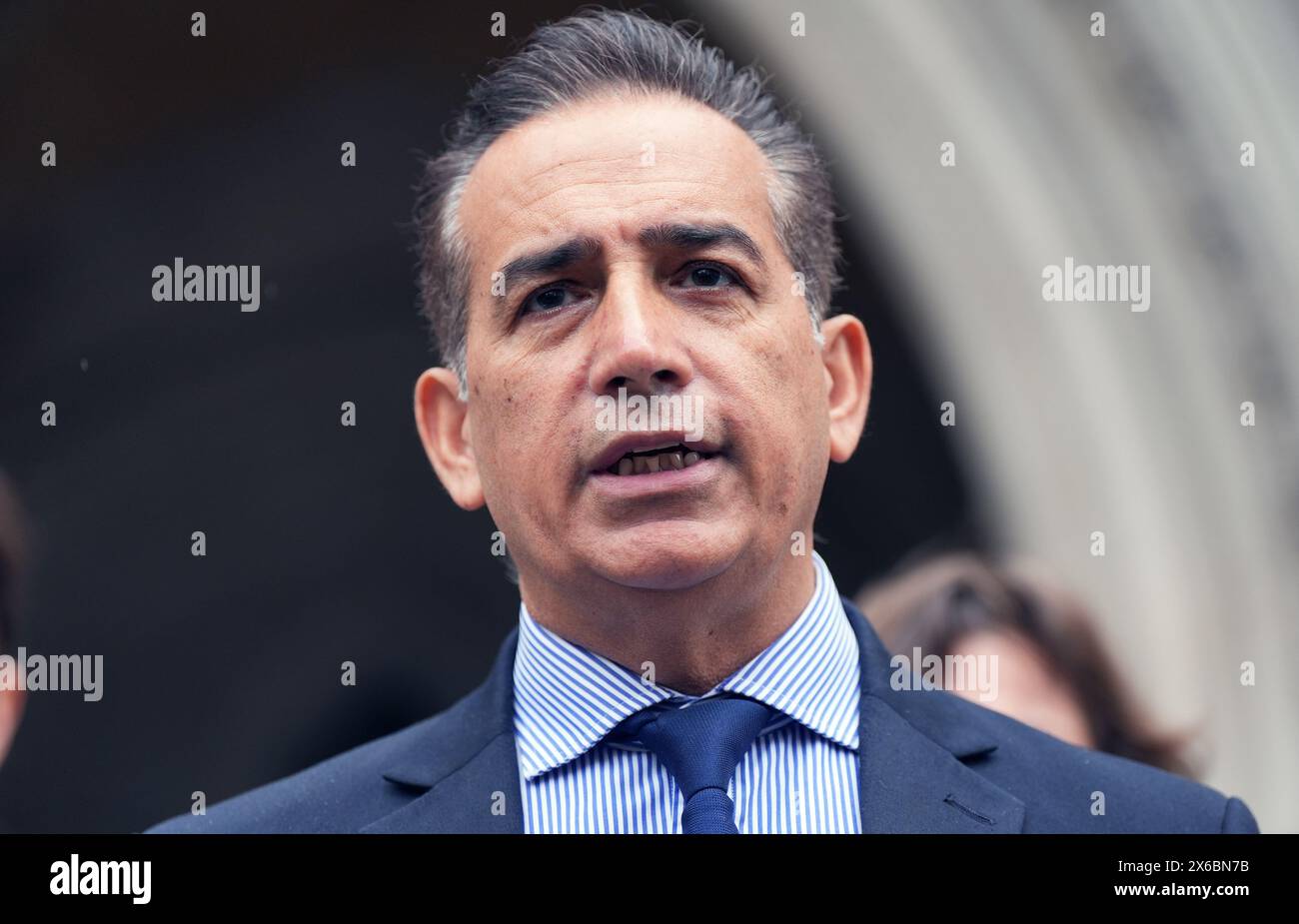 Dr Sanjoy Kumar, father of Grace O'Malley-Kumar, speaks to the media ...