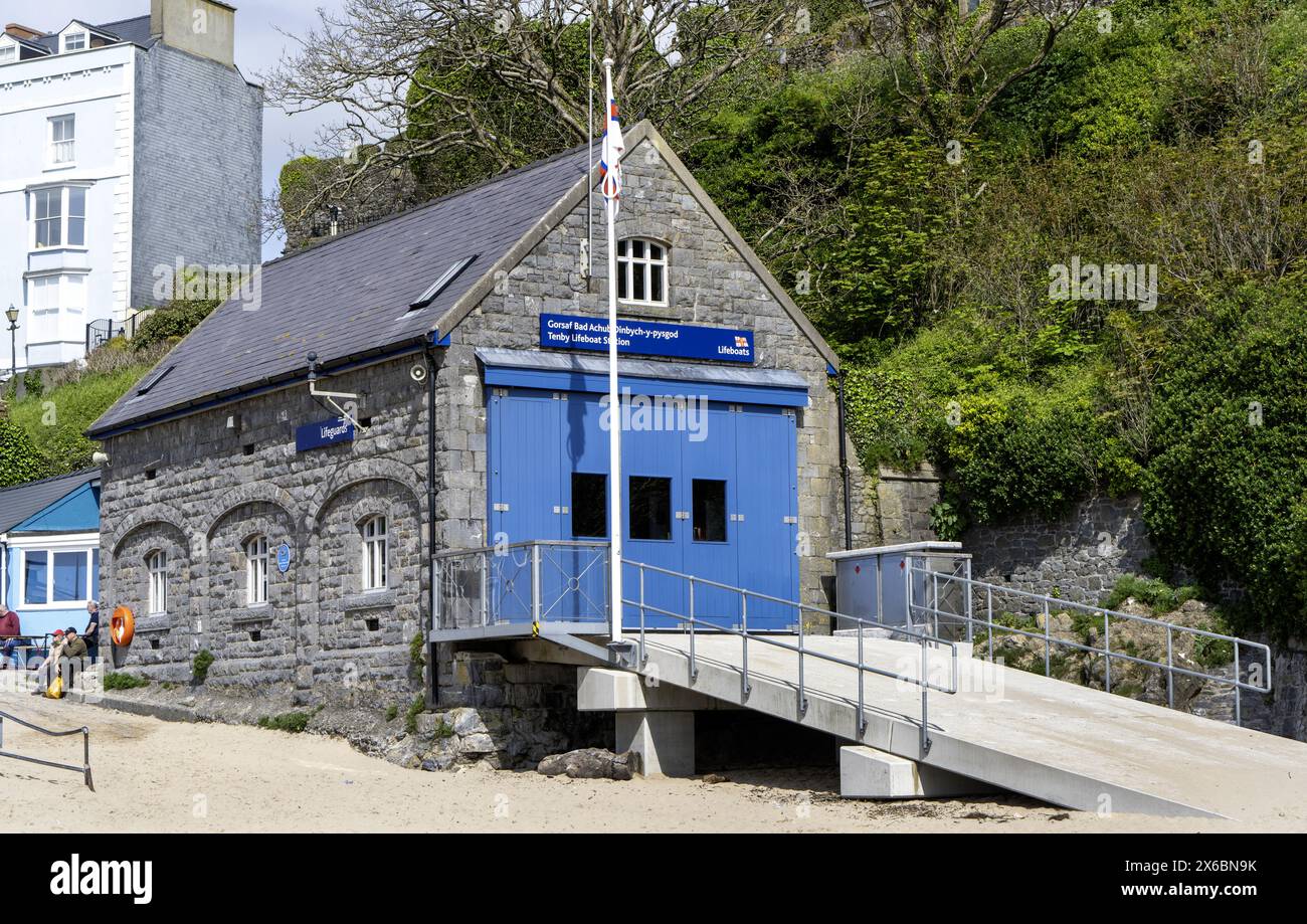 The original Tenby Lifeboat Station built on Castle Beach, Tenby ...
