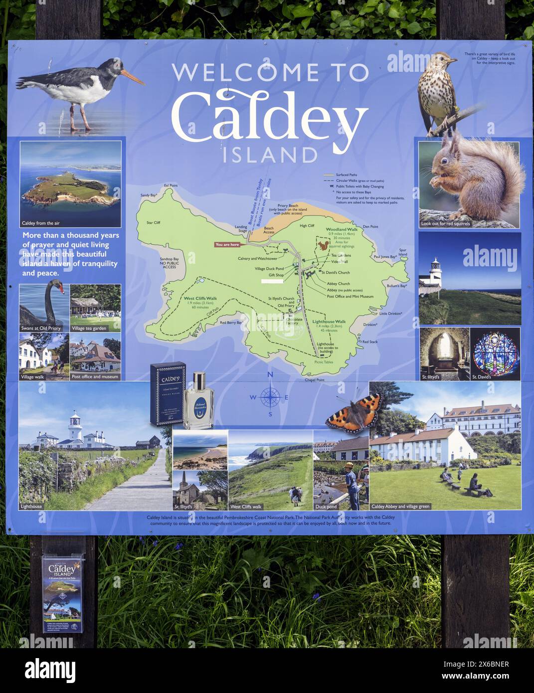 Caldey island sign hi-res stock photography and images - Alamy