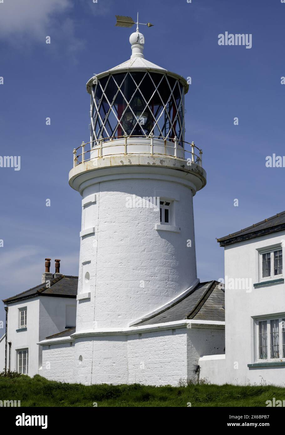 Chapel Point Lighthouse, Caldey Island, Tenby, Pembrokeshire, Wales, UK ...