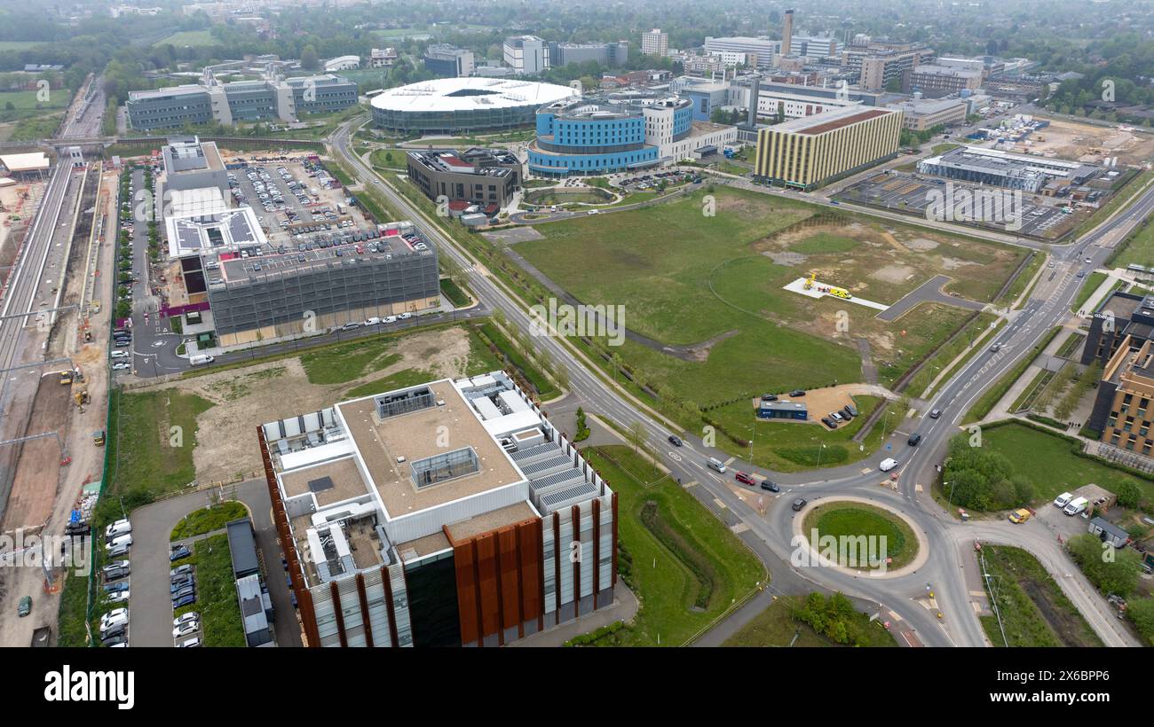 Picture dated May 2nd shows an aerial view of the Cambridge Biomedical ...