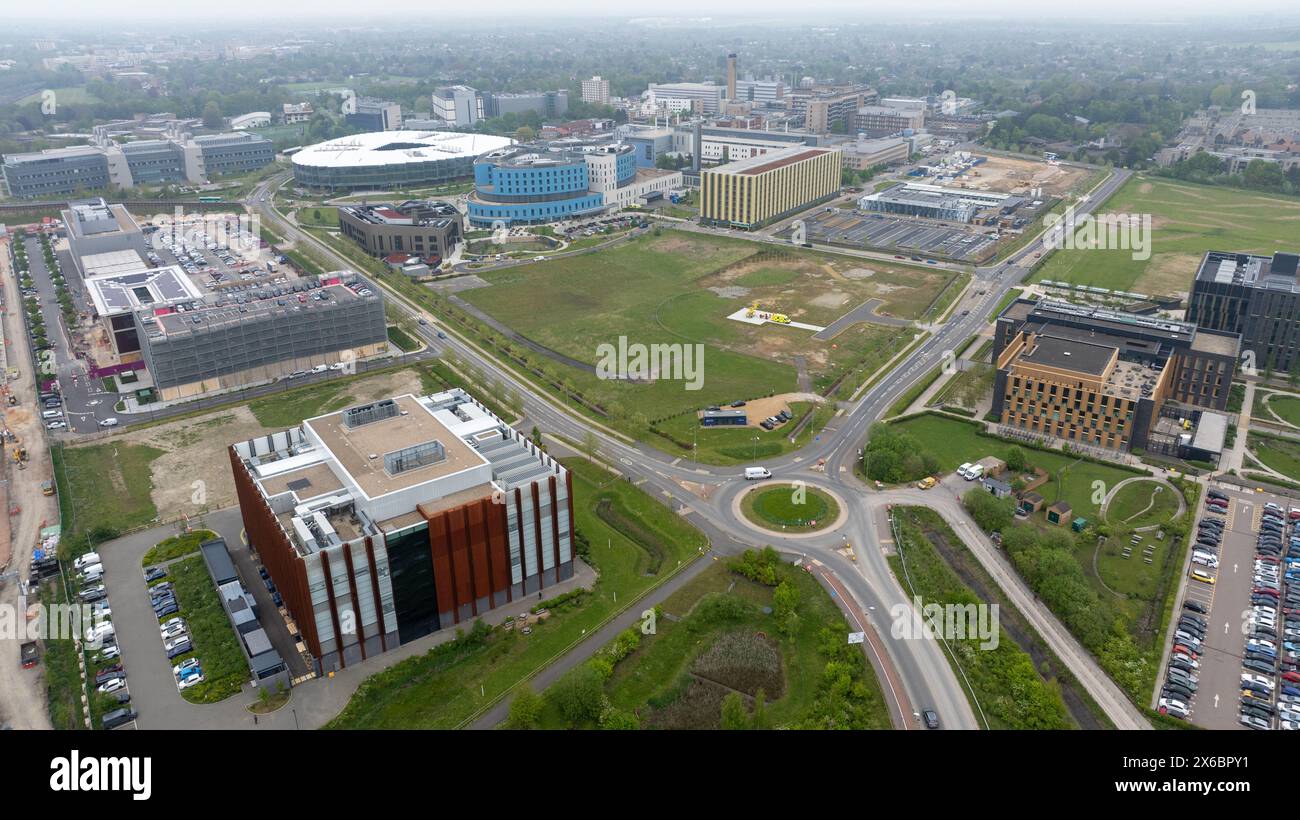 Picture dated May 2nd shows an aerial view of the Cambridge Biomedical ...