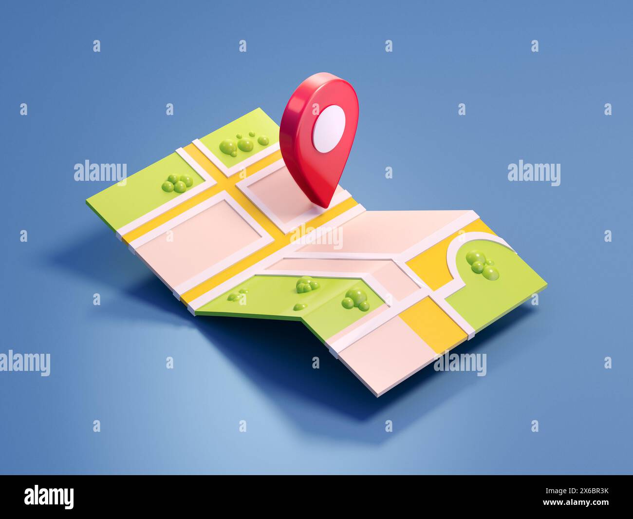 3d map illustration icon Stock Photo - Alamy