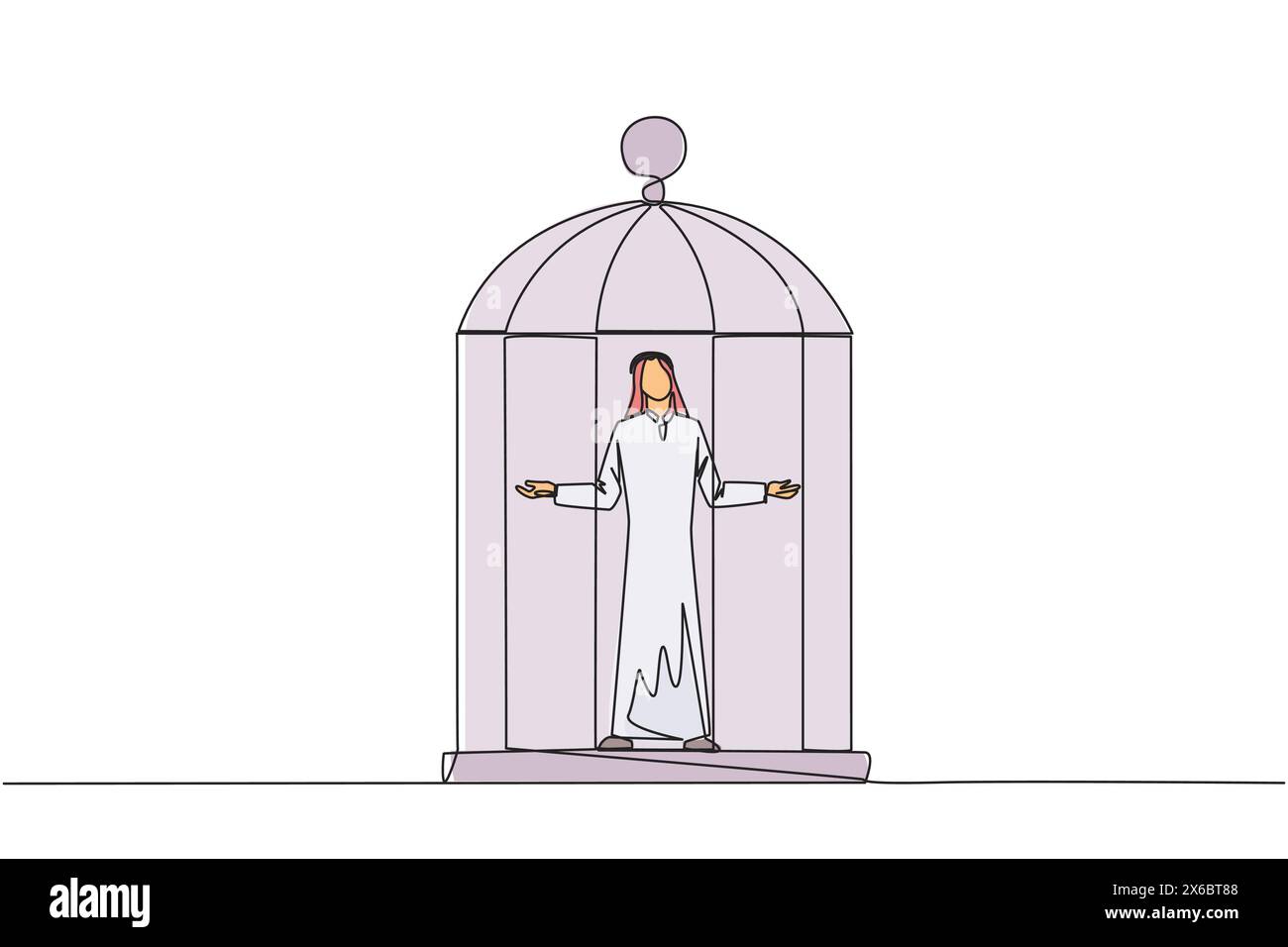 Businessman trapped in a cage Cut Out Stock Images & Pictures - Alamy
