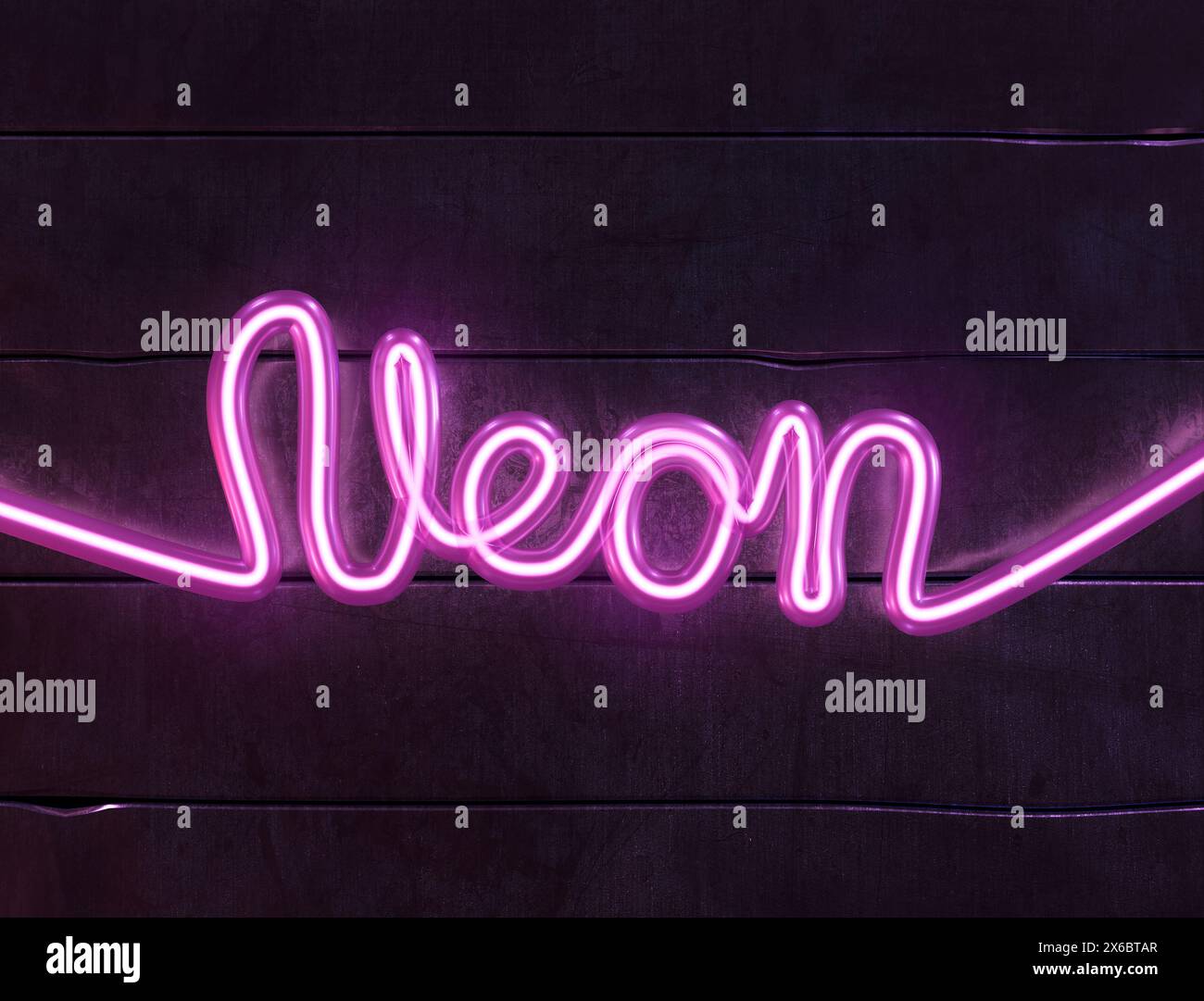 Realistic neon sign text - Neon writing, Not gen Ai Stock Photo - Alamy