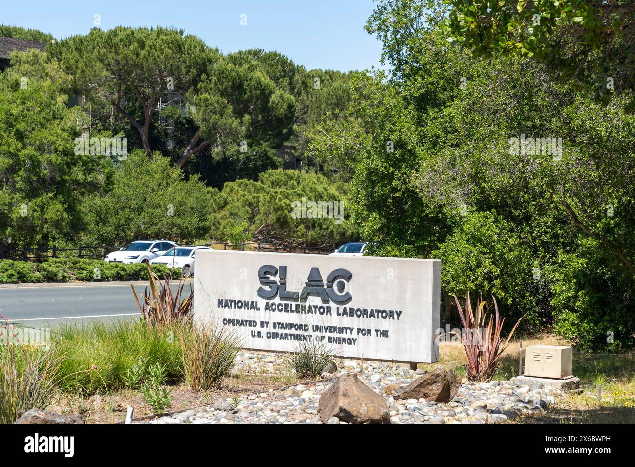 A ground sign outside the SLAC National Accelerator Laboratory facility ... A ground sign outside the SLAC National Accelerator Laboratory facility ...