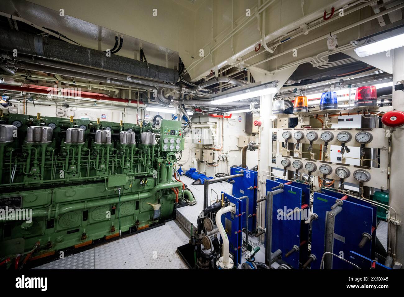 The engine room pictured during the official launch of Methatug, the ...