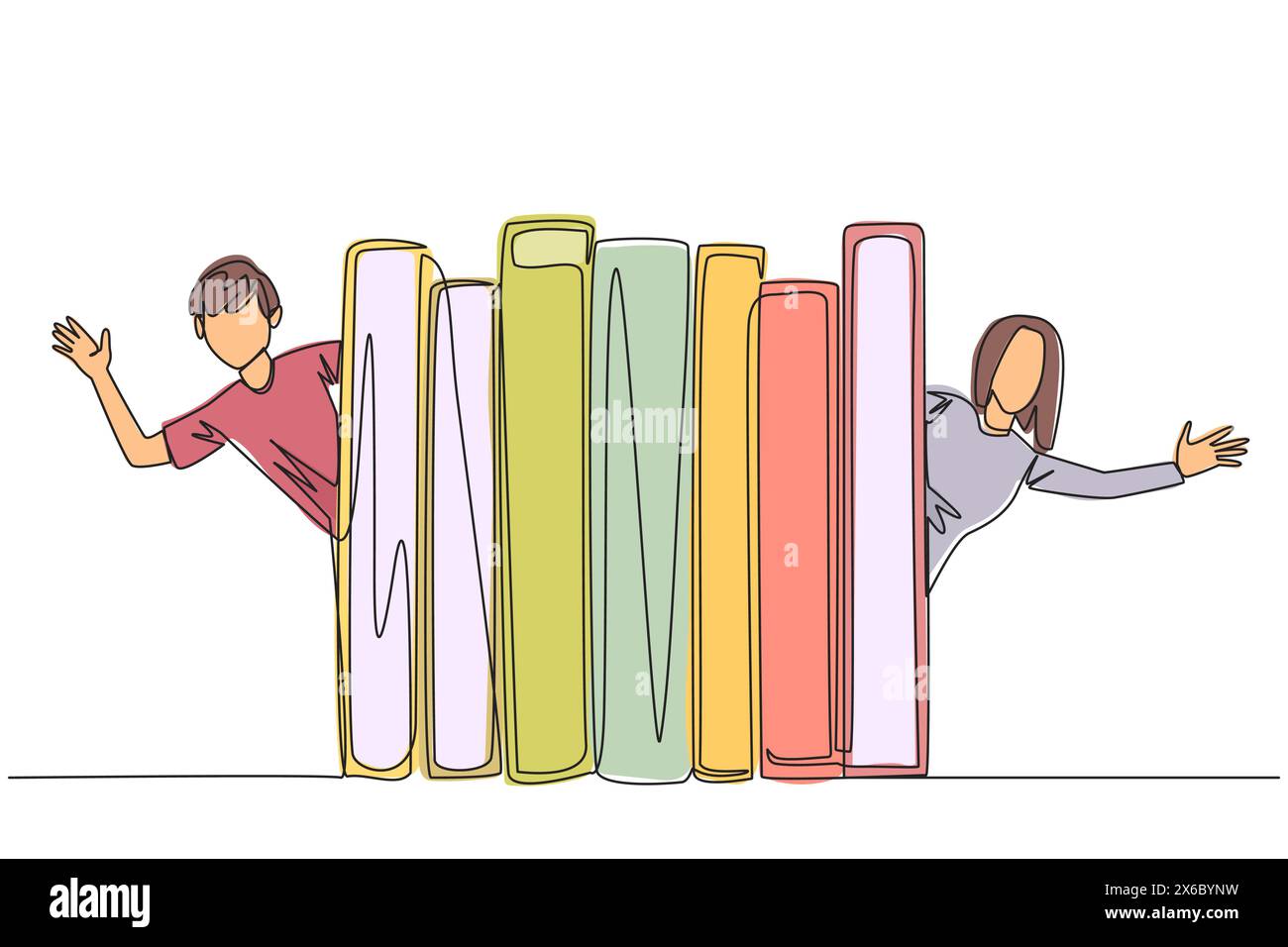 Boy woman read Stock Vector Images - Alamy