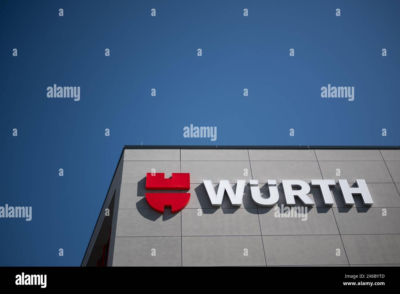 14 May 2024, Baden-Württemberg, Künzelsau: The logo of the Würth ...