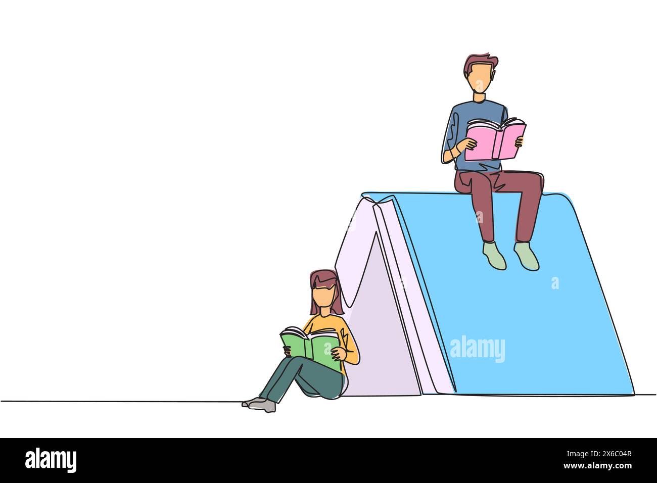 Silhouette reading tent Stock Vector Images - Alamy