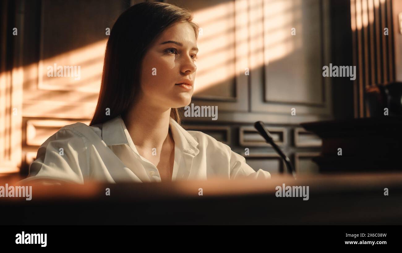Woman witness stand hi-res stock photography and images - Alamy