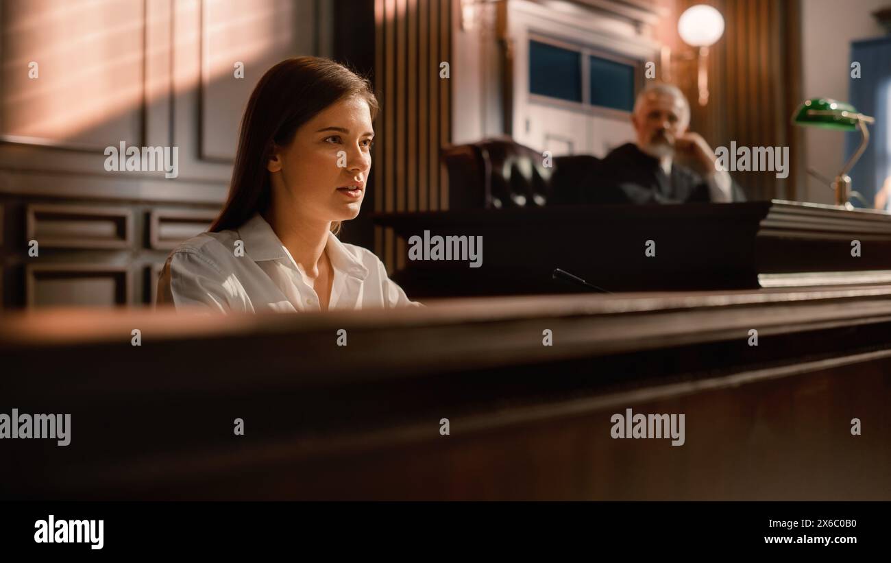 Woman witness stand hi-res stock photography and images - Alamy