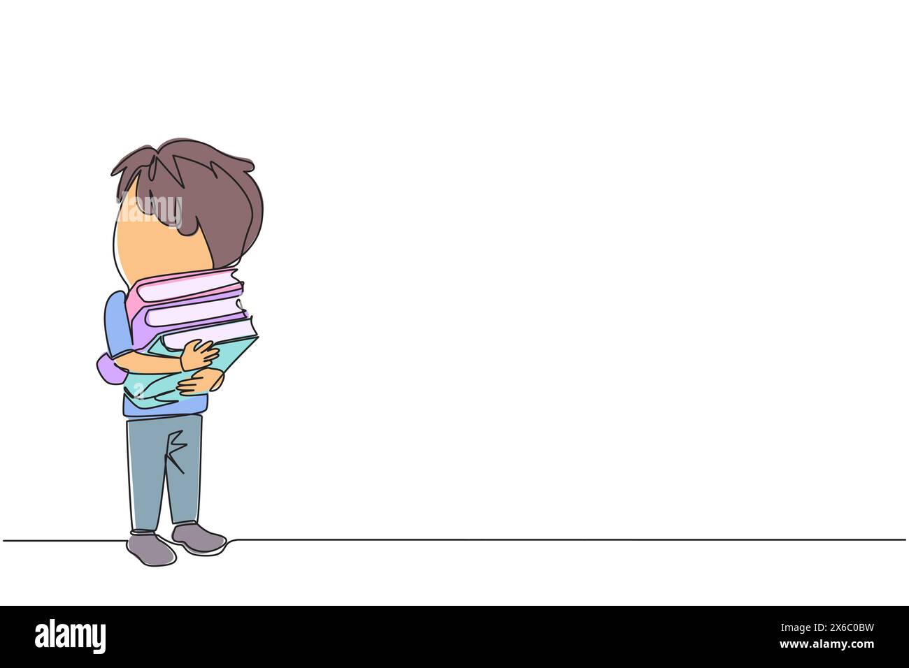 Child hugging book Stock Vector Images - Alamy