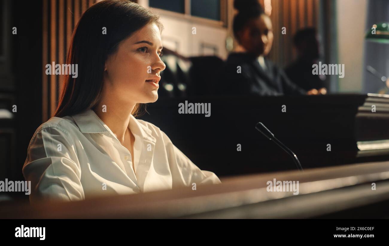 Woman witness stand hi-res stock photography and images - Alamy