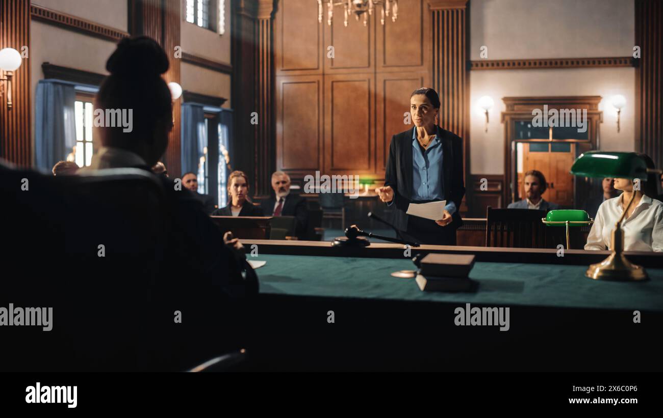 Female attorney talking hi-res stock photography and images - Alamy