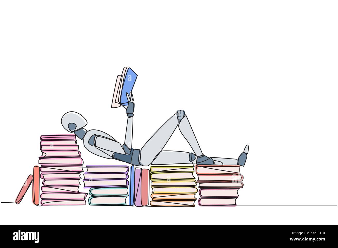 Artificial intelligence books robot Cut Out Stock Images & Pictures - Alamy