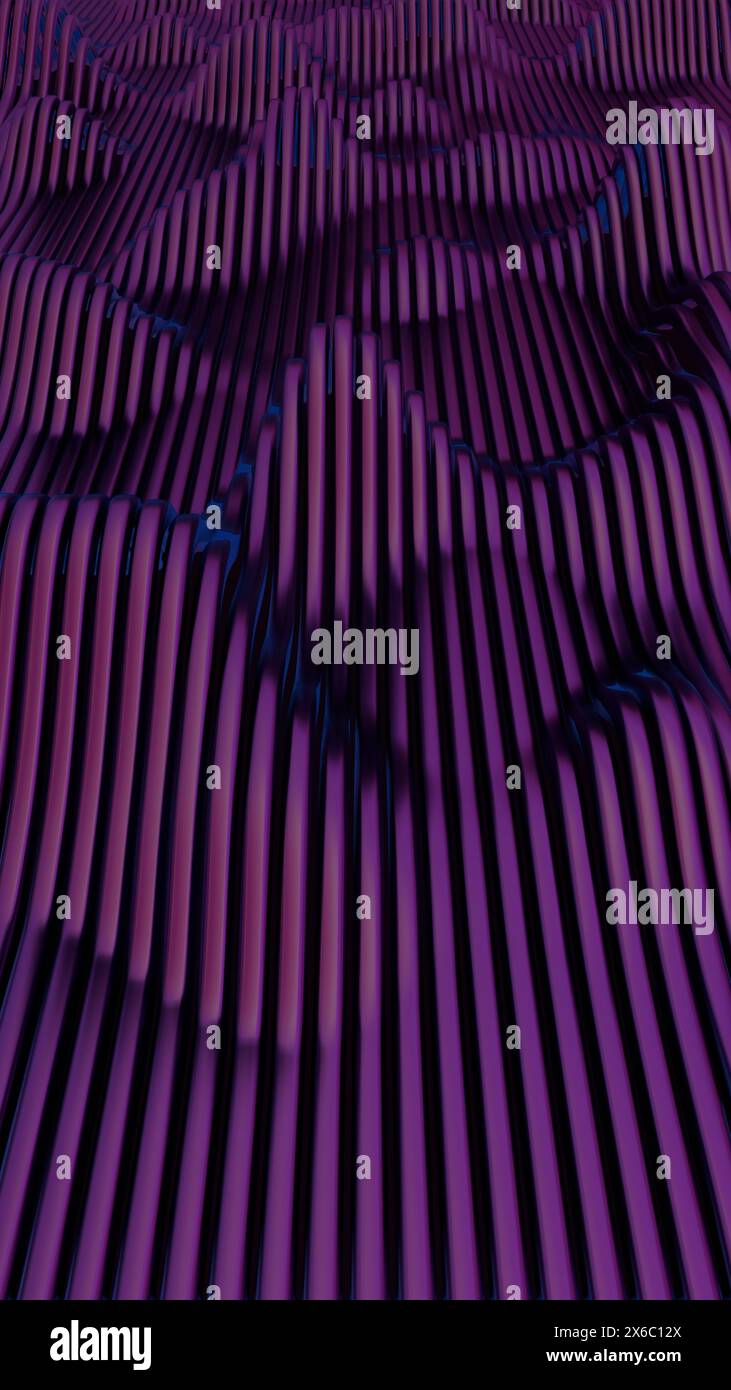 Waves of dynamic waveforms with effects, creating a visually rhythmic and harmonious composition ...