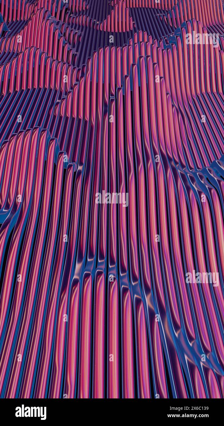 Waves Of Dynamic Waveforms With Effects Creating A Visually Rhythmic