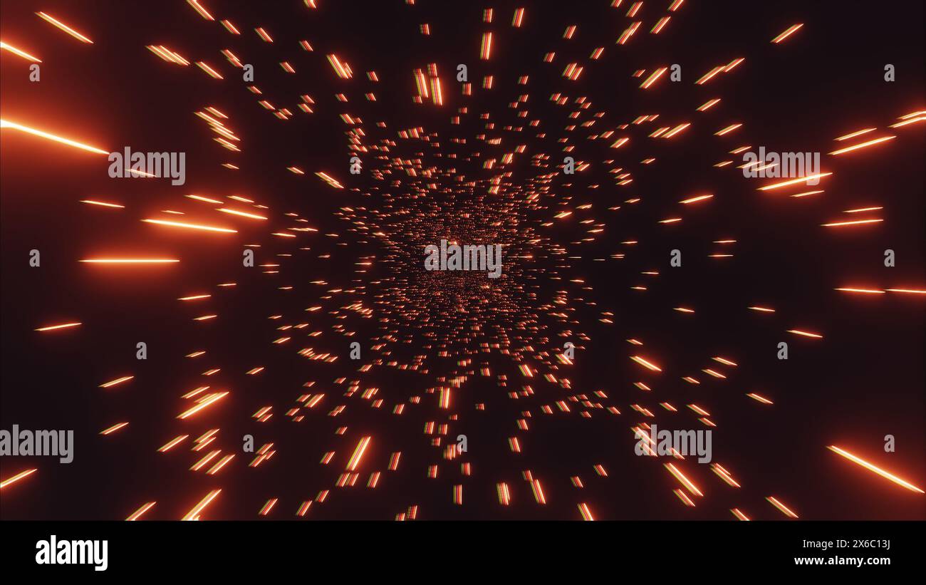 Ember Flight: A Journey Through Fiery Particles in the Dark Stock Photo ...