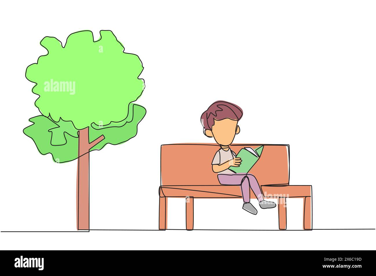 Children reading sign in park Stock Vector Images - Alamy