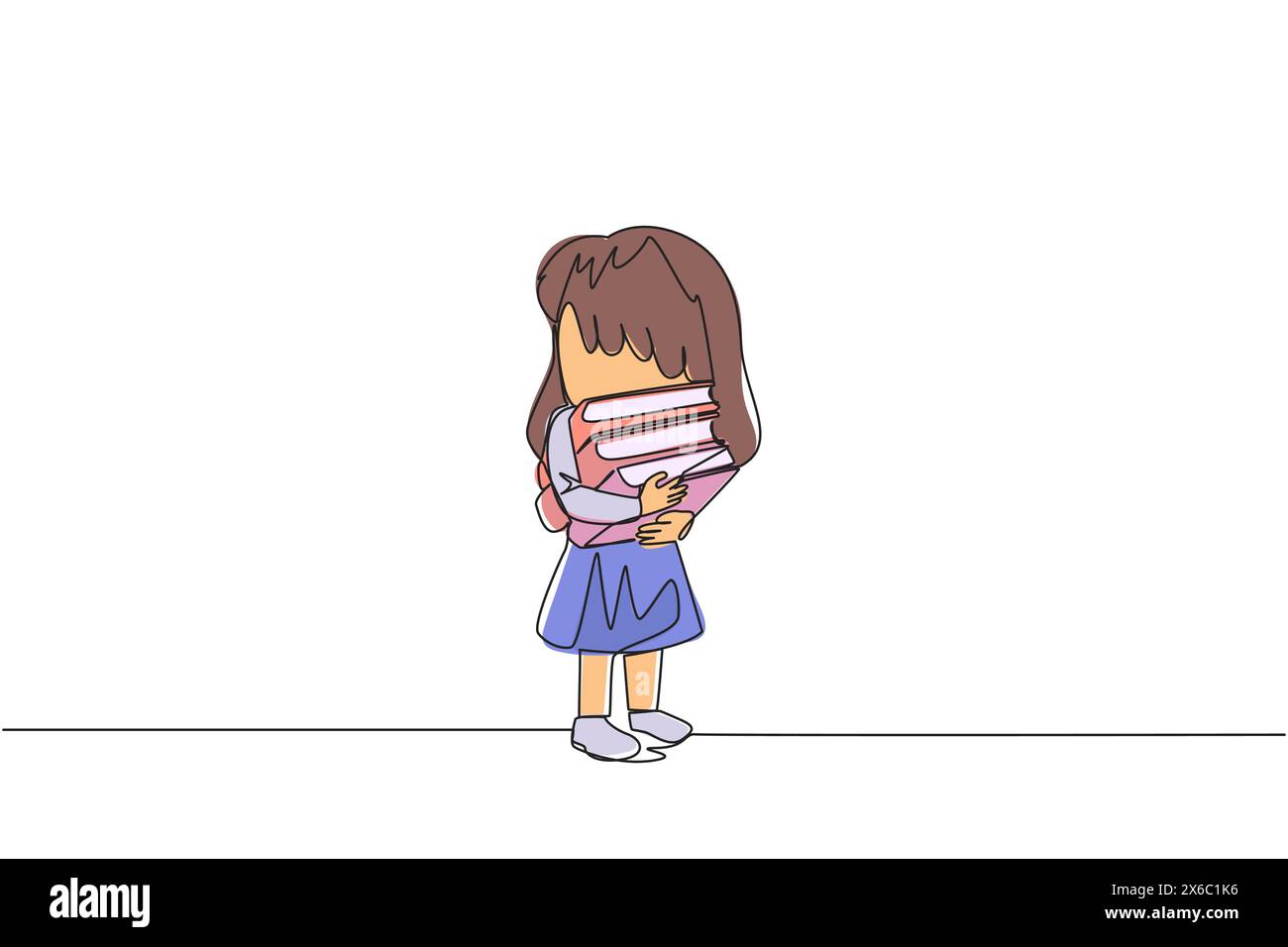 Child hugging book Stock Vector Images - Alamy