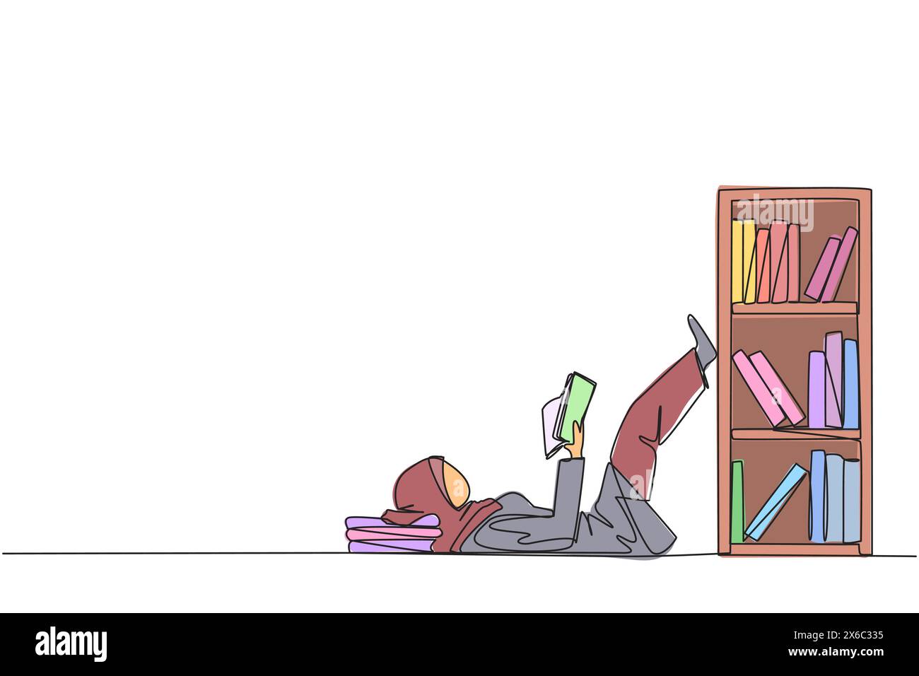 Joyful girl reading good Cut Out Stock Images & Pictures - Alamy