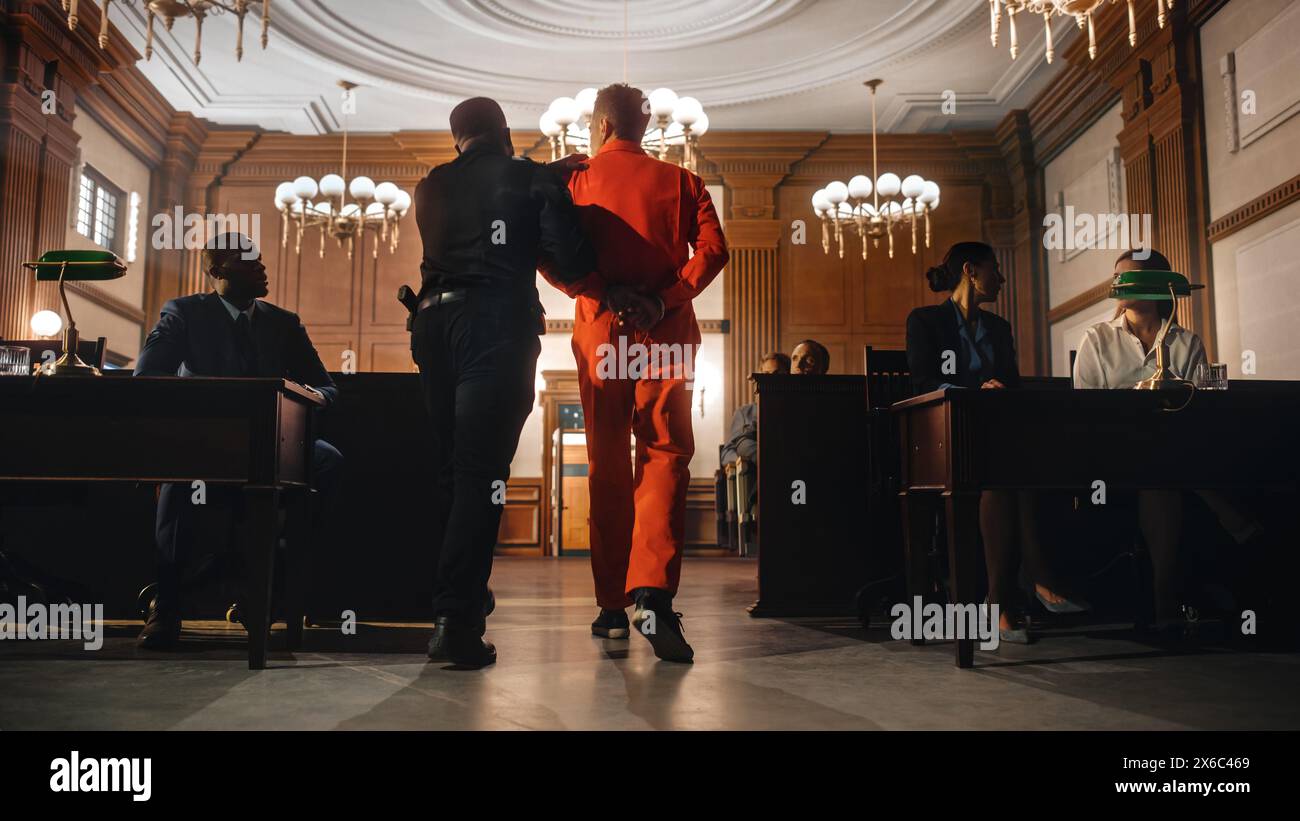 Courtroom guilty criminal led away hi-res stock photography and images - Alamy
