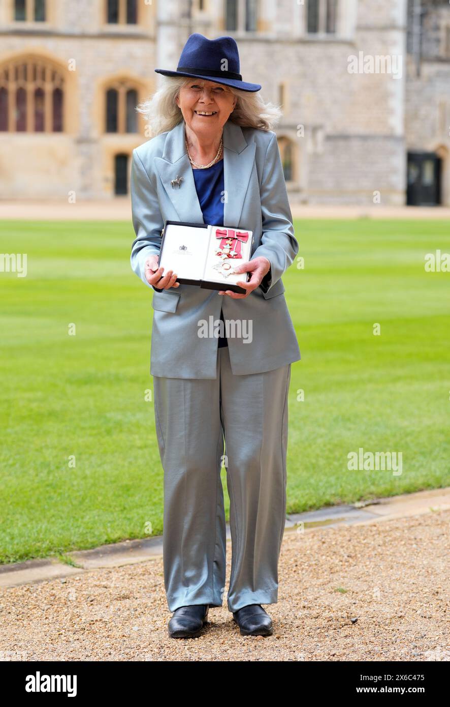 Dame Jilly Cooper after being made a Dame Commander of the British ...