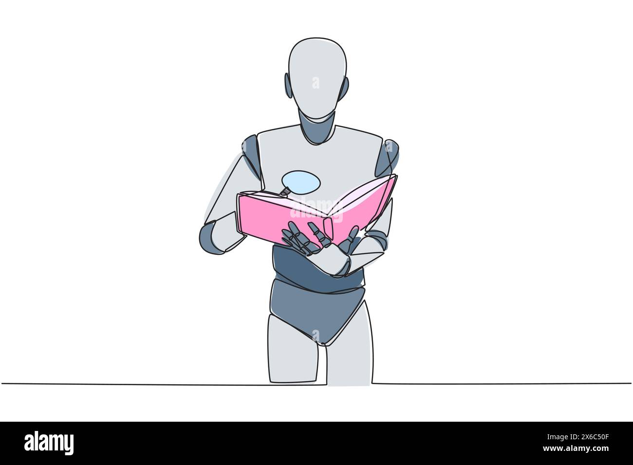 Robot reading Stock Vector Images - Alamy