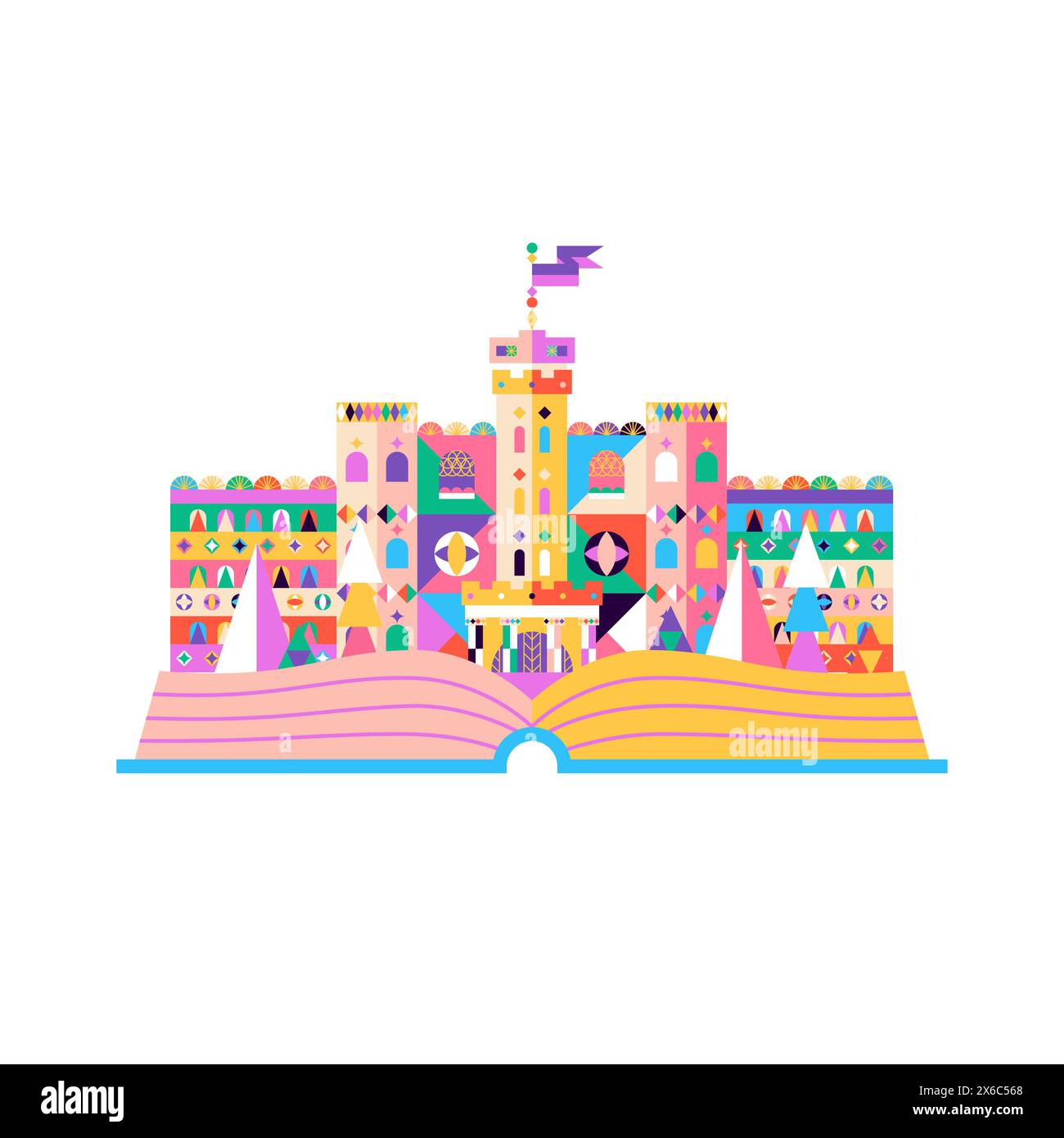 Fairy Tale Castle Book Isolated Stock Vector Image & Art - Alamy