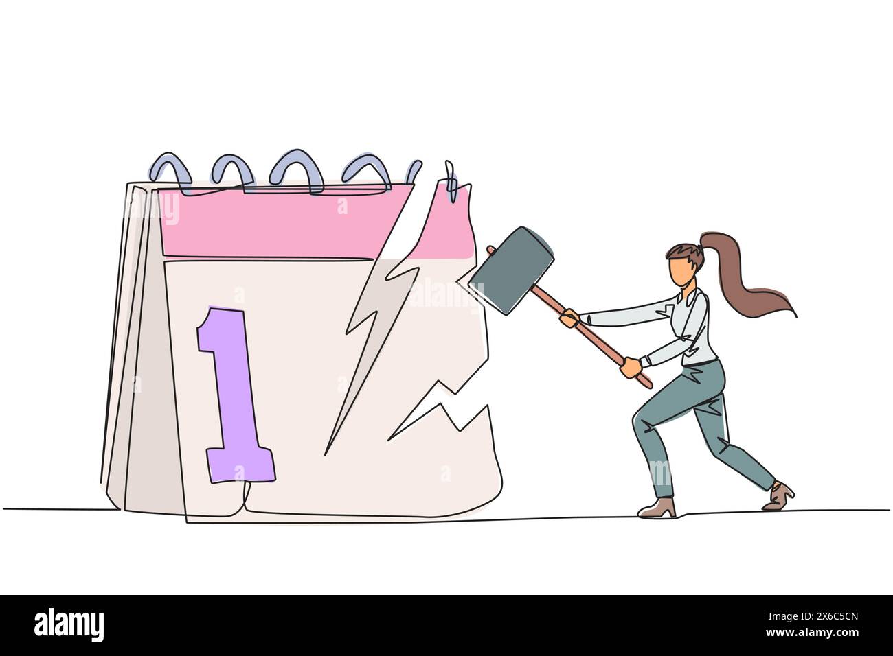 Businesswoman desk angry Stock Vector Images - Alamy