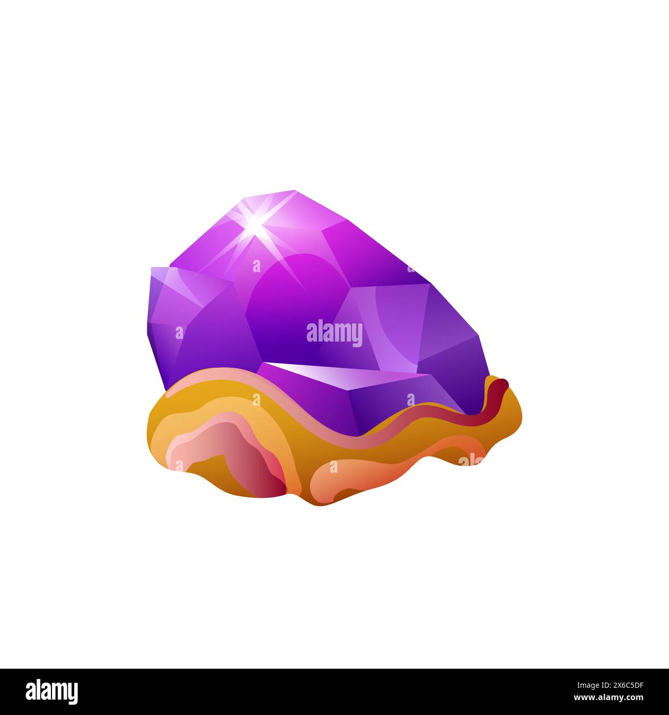 Purple crystal rock Stock Vector Images - Alamy
