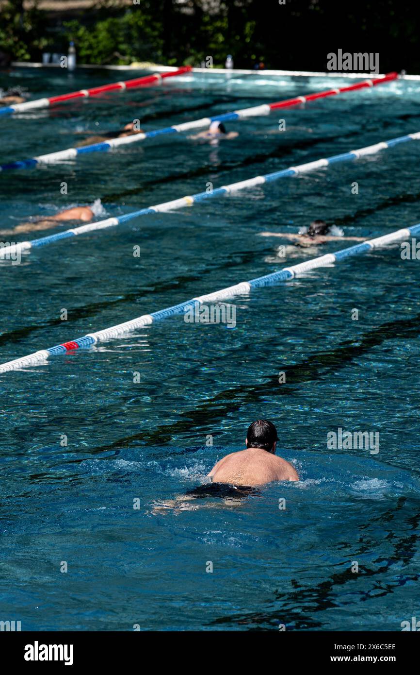 Berlin, Germany. 14th May, 2024. Swimmers in the sports pool at the ...