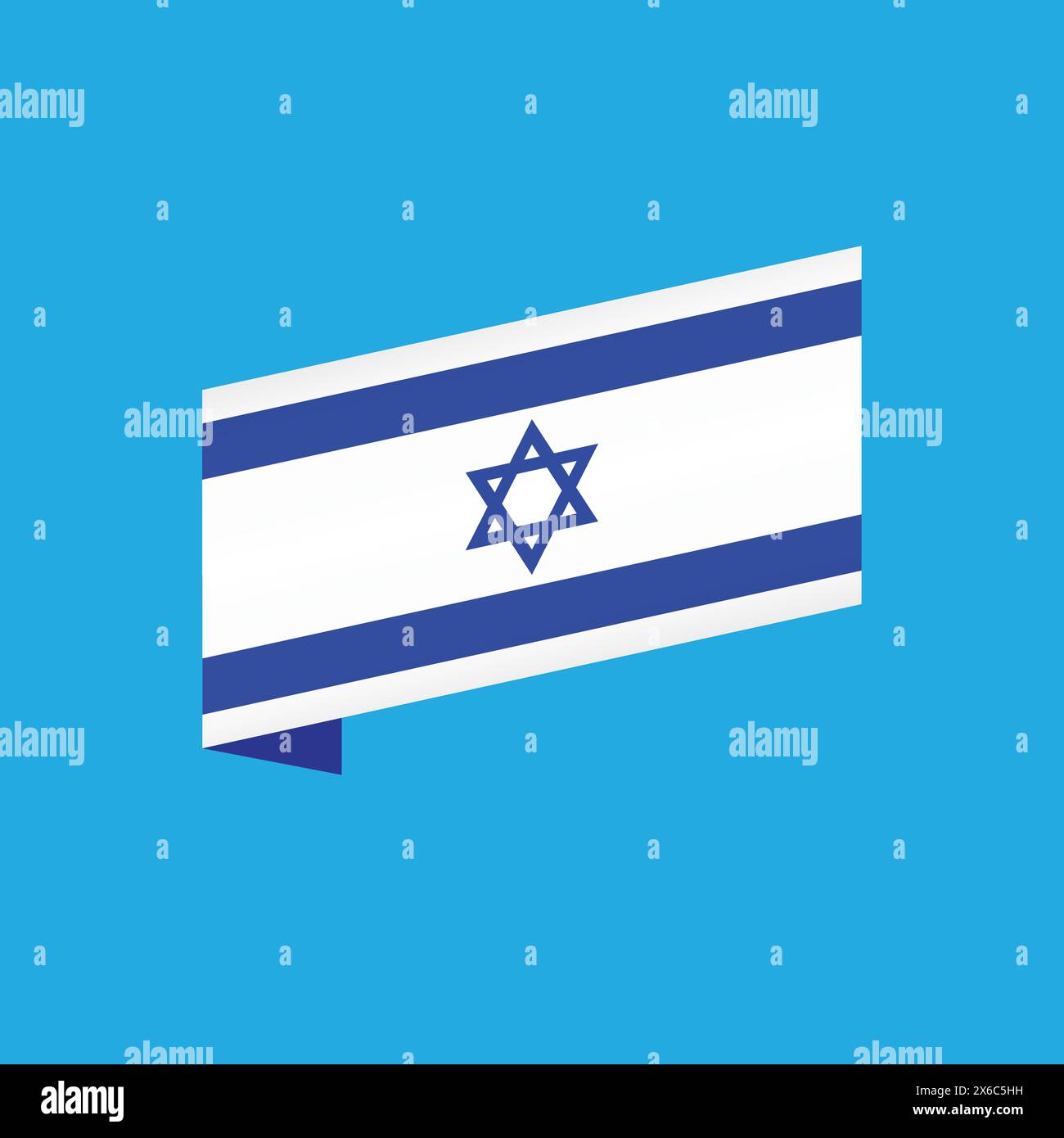 Israel flag ribbon label symbol Stock Vector Image & Art - Alamy