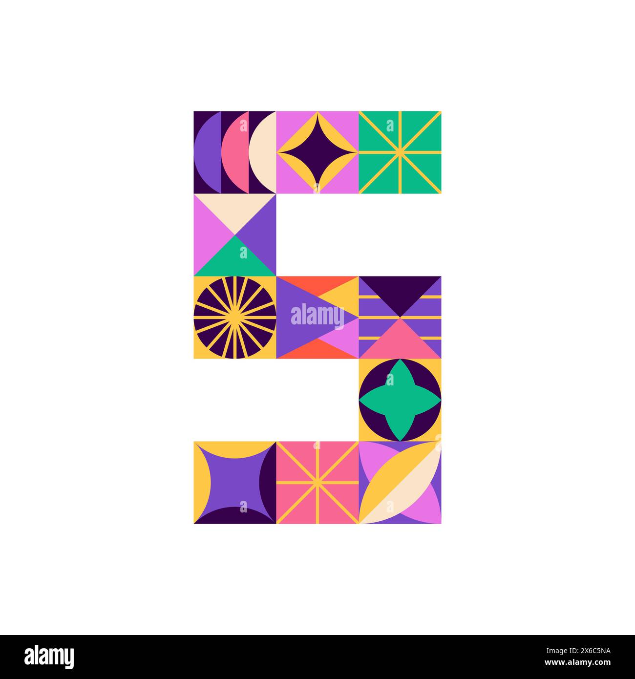 Art Deco Circus Number 5 Stock Vector Image & Art - Alamy