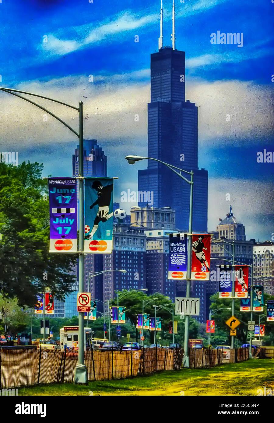 Chicago with the Sears Tower in the background on June 17, 1994 ...