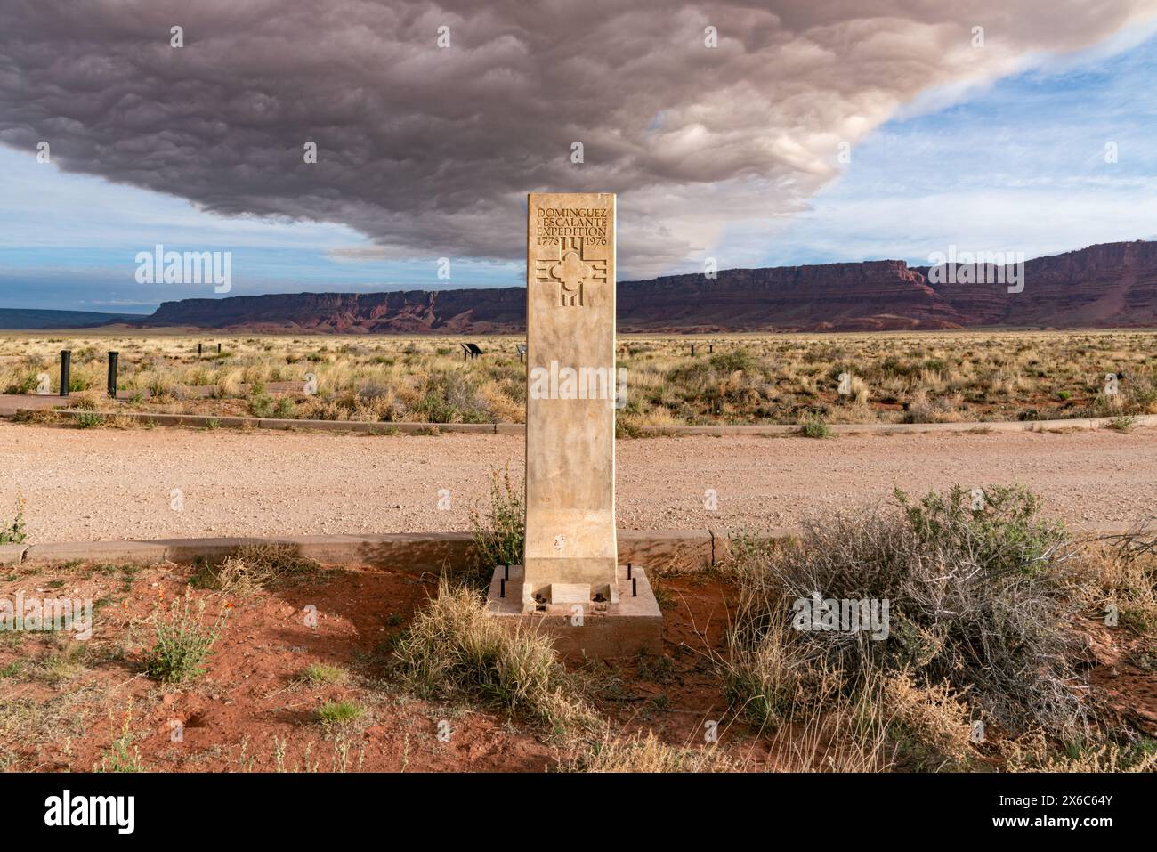 Marker in Vermillion Cliffs National Monument for historic Dominguez ...