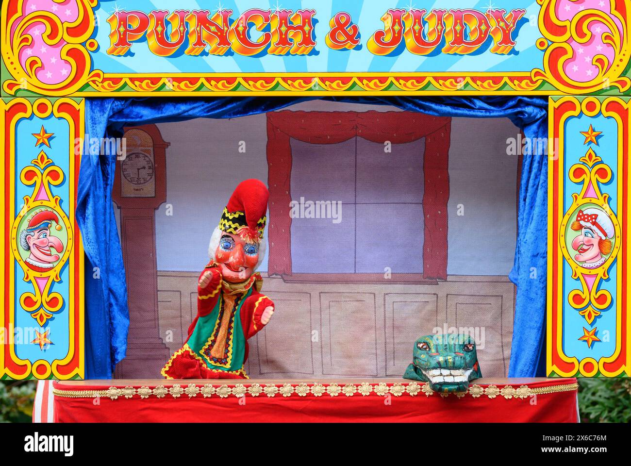 Traditional Punch and Judy show at the Covent Garden May Fayre and Puppet Festival. 12 May 2024 ...