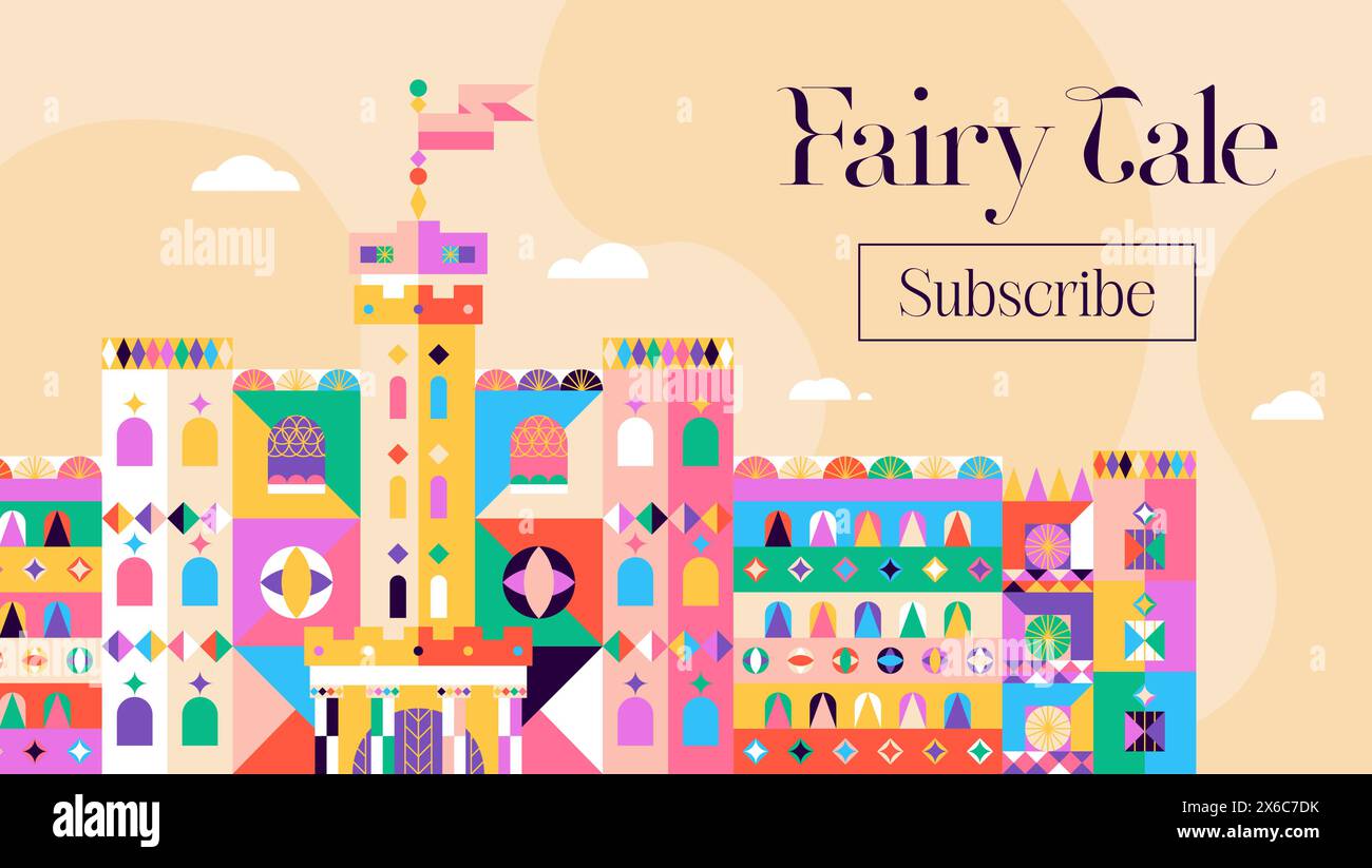 Fairy Tale Banner Castle Stock Vector Image & Art - Alamy