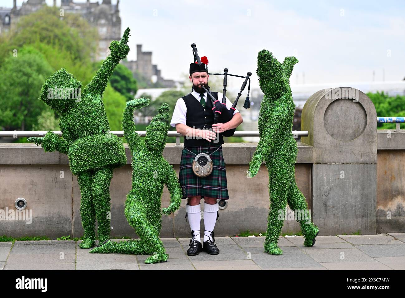 Edinburgh, Scotland. Tuesday 14th May, 2024. Dancing Topiary from ...