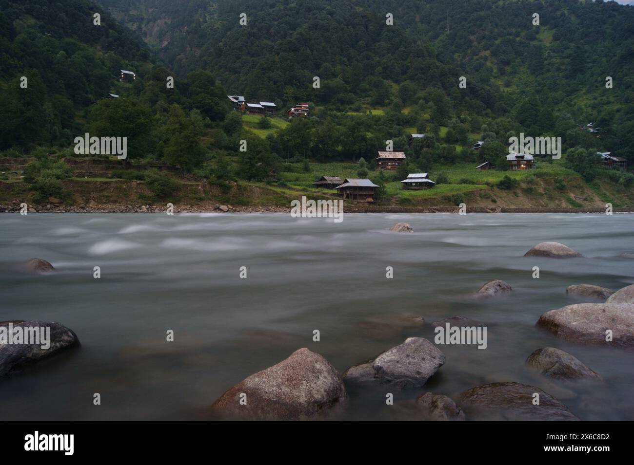 River Side Valley Kashmir Stock Photo - Alamy