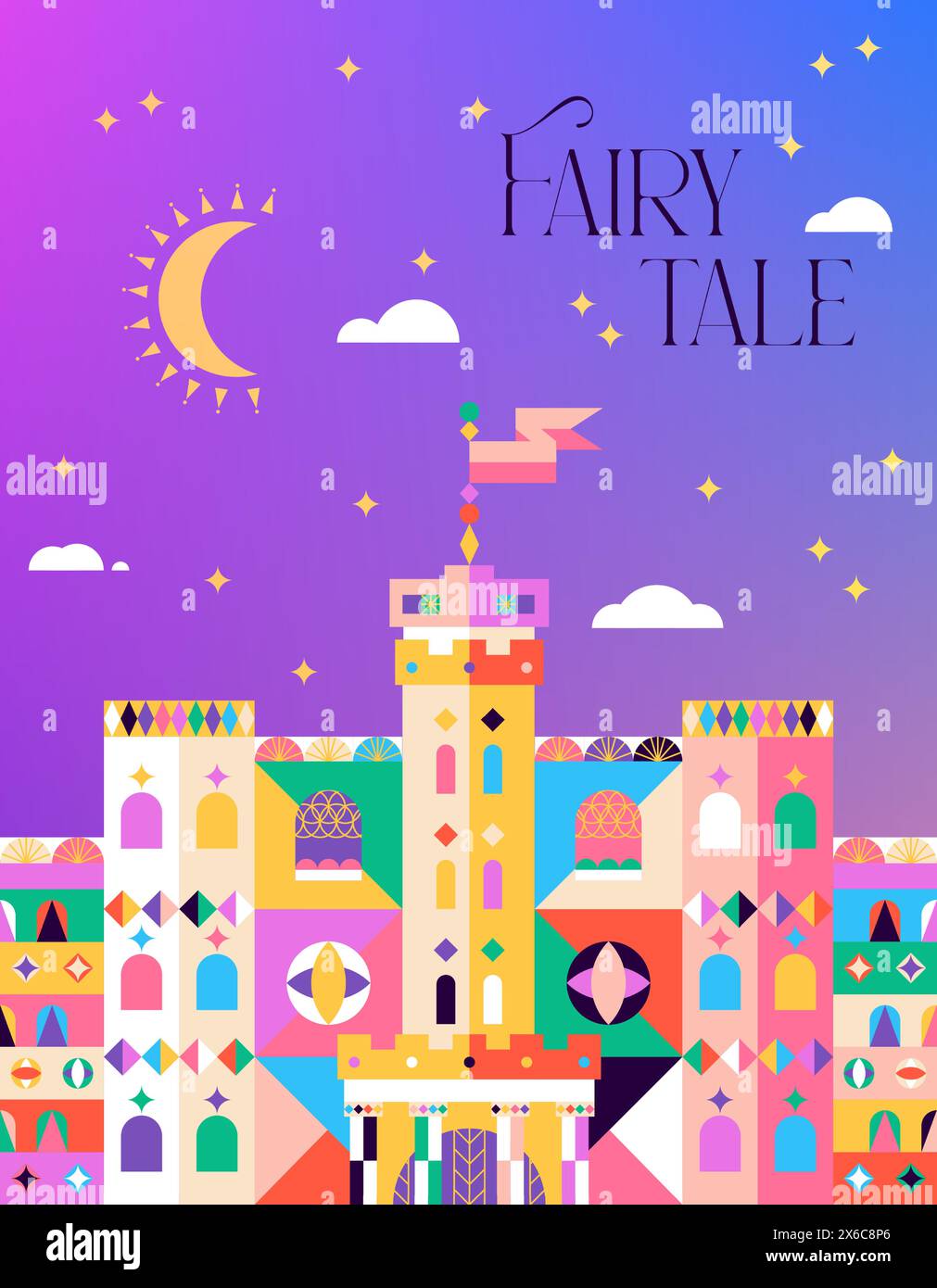 Fairy Tale Castle Poster Stock Vector Image & Art - Alamy
